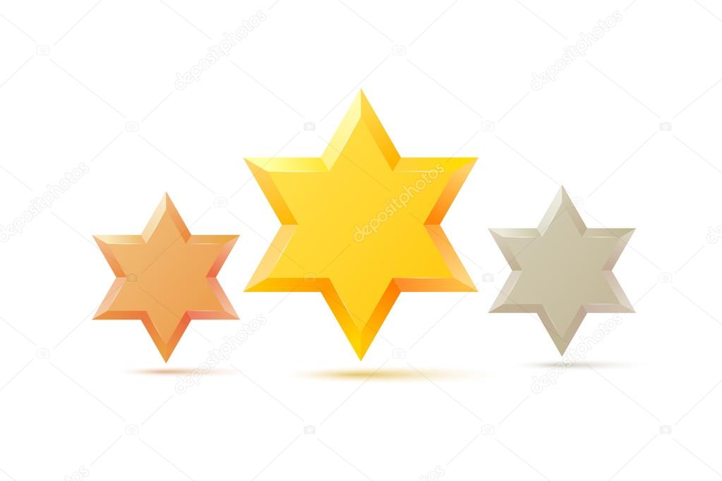 Set. Israel Star of David symbol. Jewish religious culture. Isol Stock ...