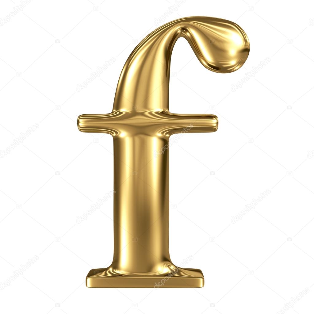 Golden letter f — Stock Photo © smaglov #54959863