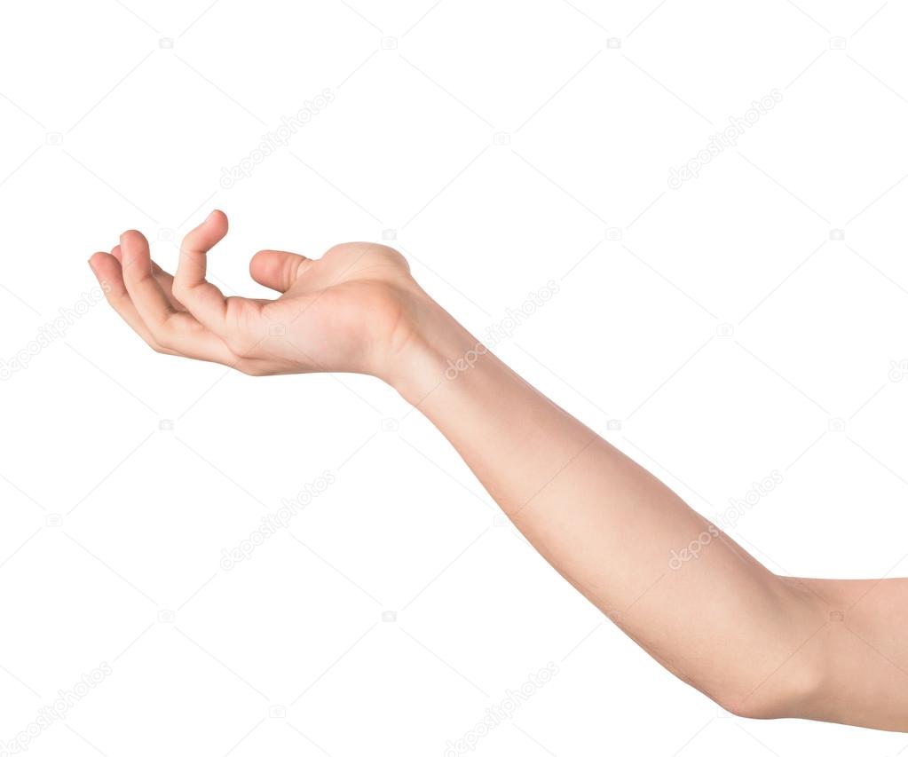 Outstretched hand isolated on white background Stock Photo by ©urfingus ...