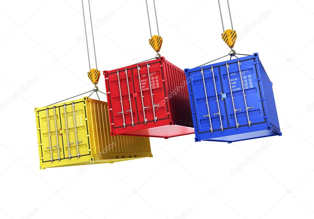 Four shipping containers during transport Stock Photo by ©urfingus ...