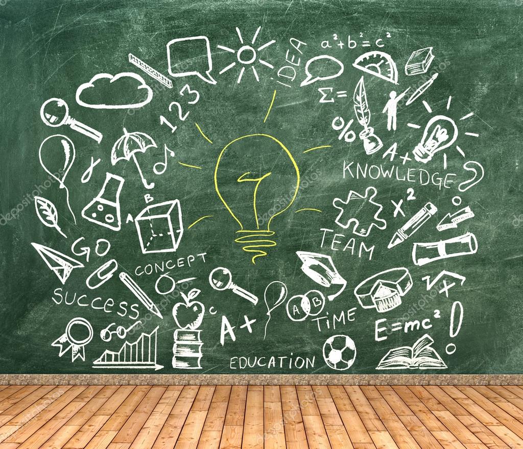 Green Chalkboard With Writing