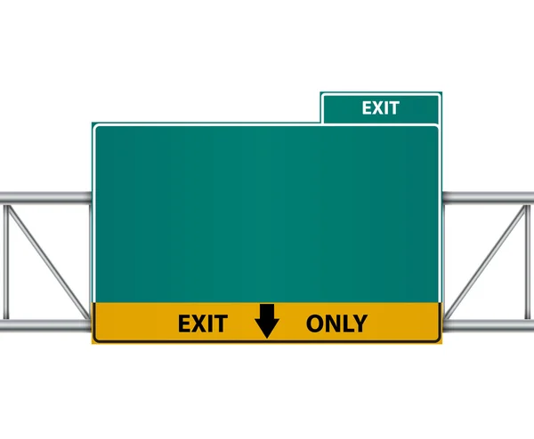 Blank Highway Exit Sign