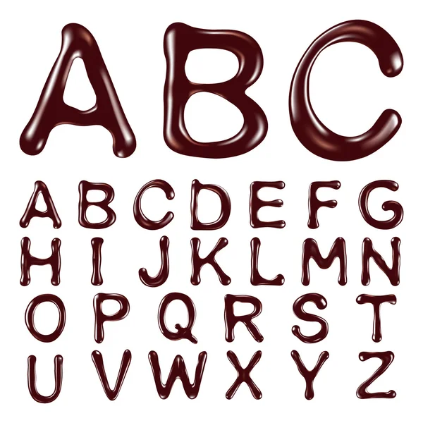 Chocolate letters Vector Art Stock Images | Depositphotos