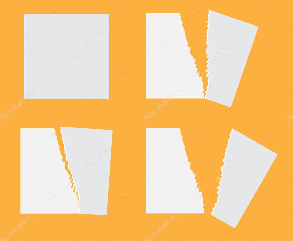 Collection of torn paper. Vector Stock Vector Image by ©urfingus #113918636