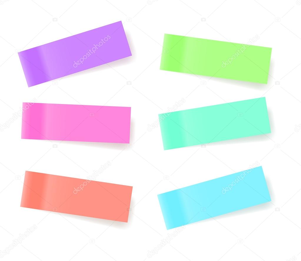Sticky notes, nine different colors, vector eps10 illustration — Stock ...