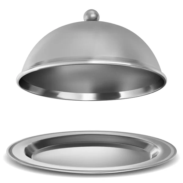Restaurant cloche with open lid — Stock Photo © gl0ck #17969719