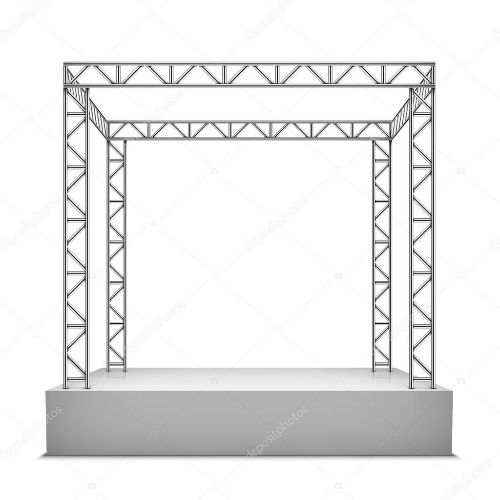 Empty festival stage .vector illustration. Stock Vector Image by ...