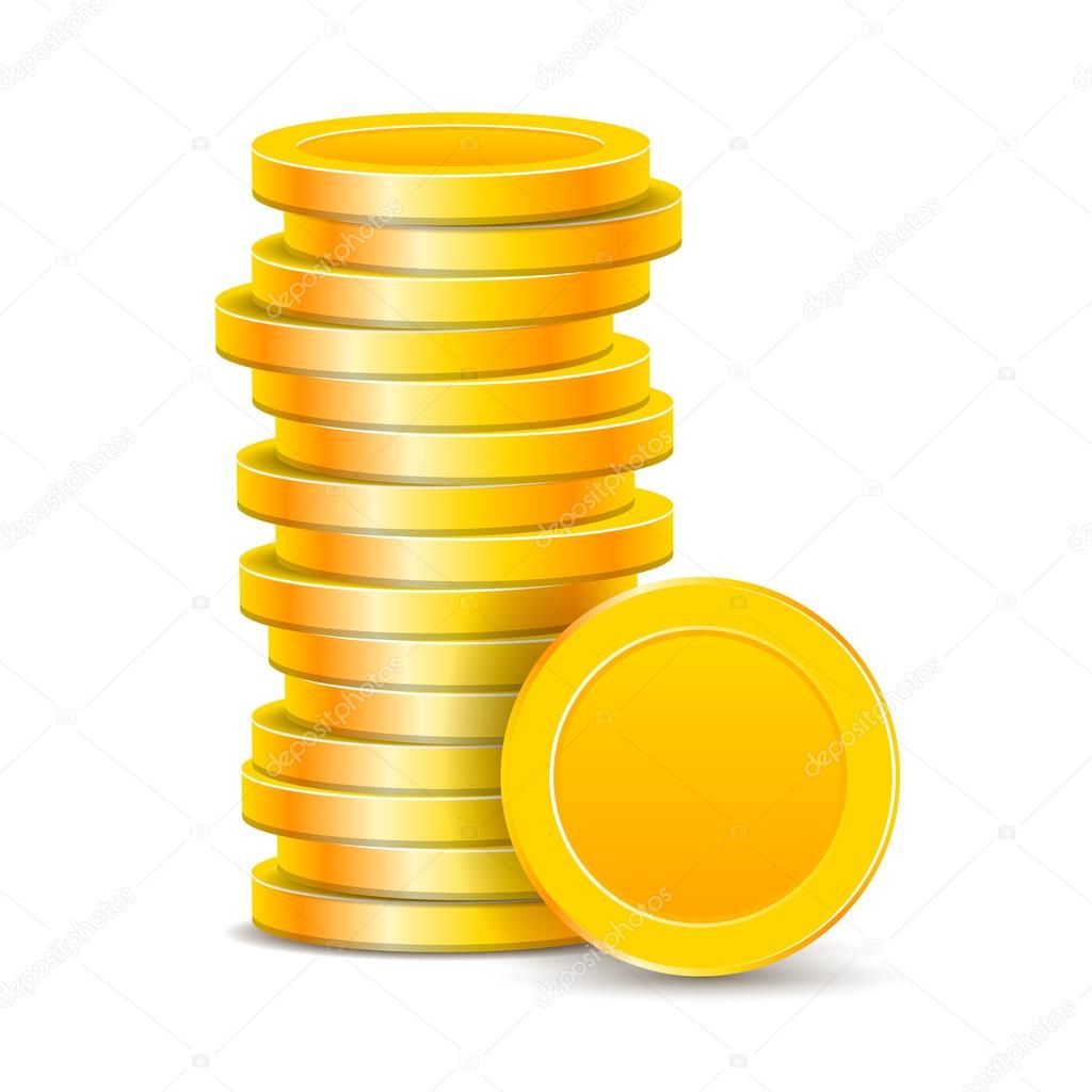 Coins isolated on a white background , vector illustration. Stock ...