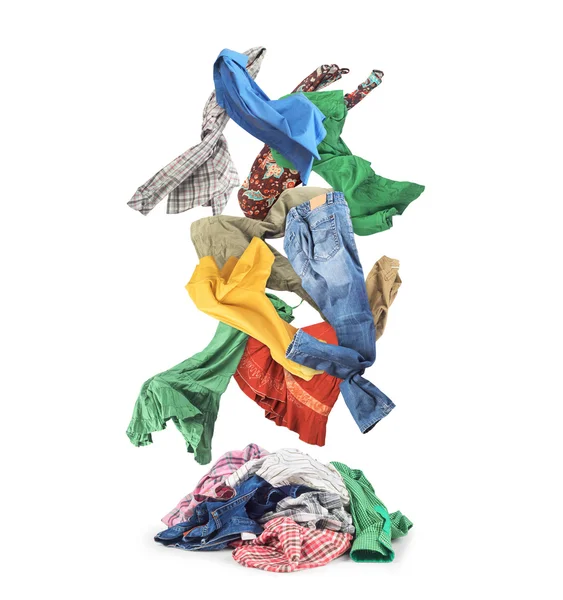 Concept Moving Clothes Fly Hanger Truck Van Isolated White Background ...