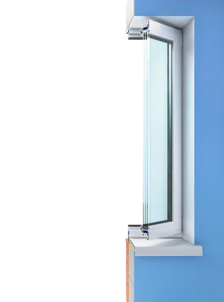 Slice Energy Efficient Window See Structure Cutaway Illustration Stock ...