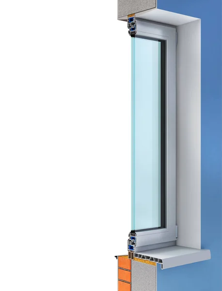 Slice Window Wall See Structure Layers Illustration Stock Photo by ...