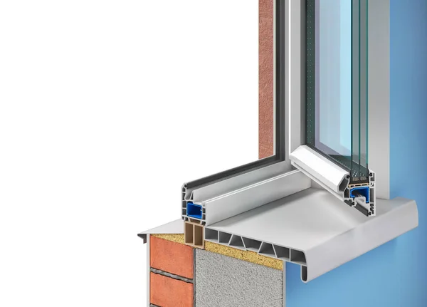 Slice Energy Efficient Window See Structure Cutaway Illustration Stock ...