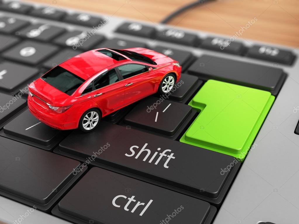 Car on the keyboard. E-market concept. Stock Photo by ©urfingus 58860831