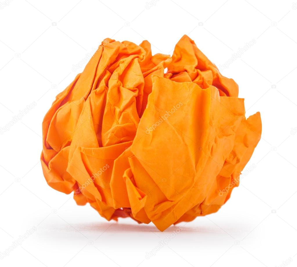Crumpled paper in the form of fire isolated on white background Stock ...