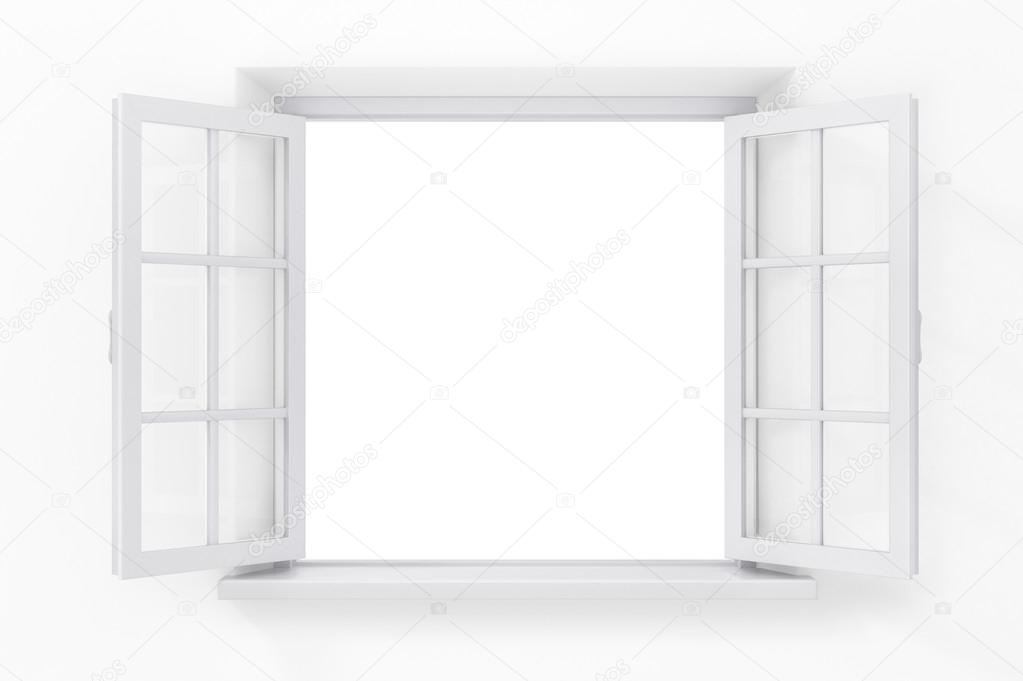 Open window in the white wall — Stock Photo © urfingus #75090763
