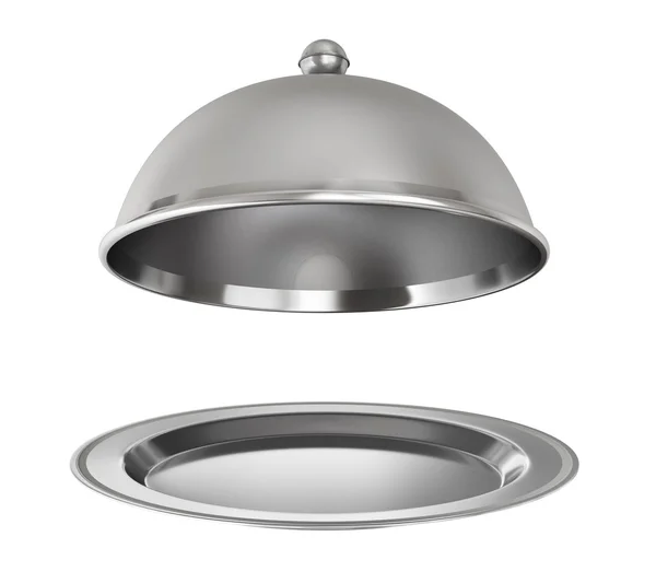 Restaurant cloche with open lid — Stock Photo © Alexynder #18240547