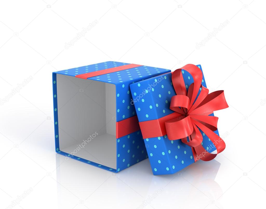 Open Blue Gift Box