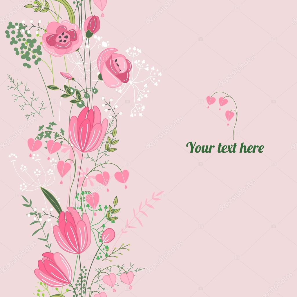 Floral spring template. Stock Vector by ©nurrka 109593060