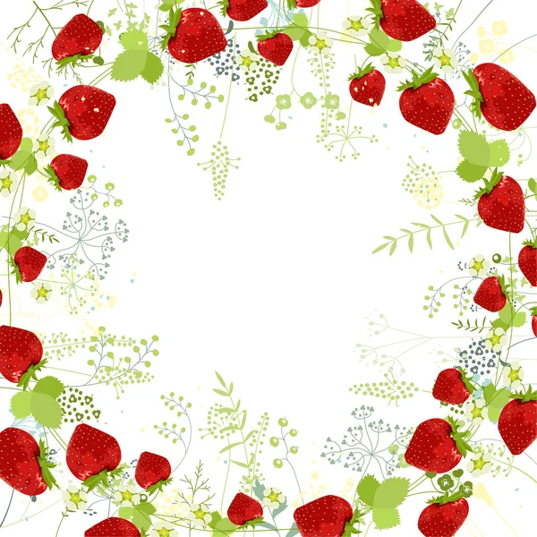 Strawberry isolated on white background — Stock Vector © nurrka #5749127