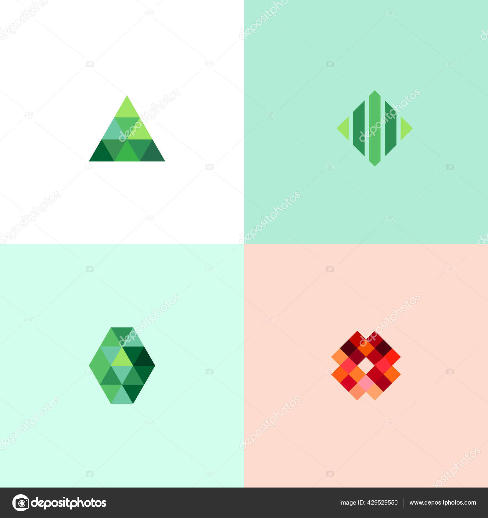 Different Abstract Trendy Symbols Stock Vector Image by ©nurrka #429529550