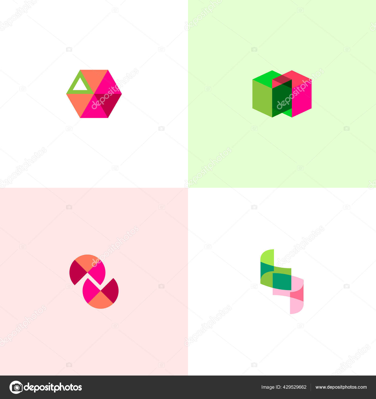 Different Abstract Trendy Symbols Your Design Stock Vector Image by ...