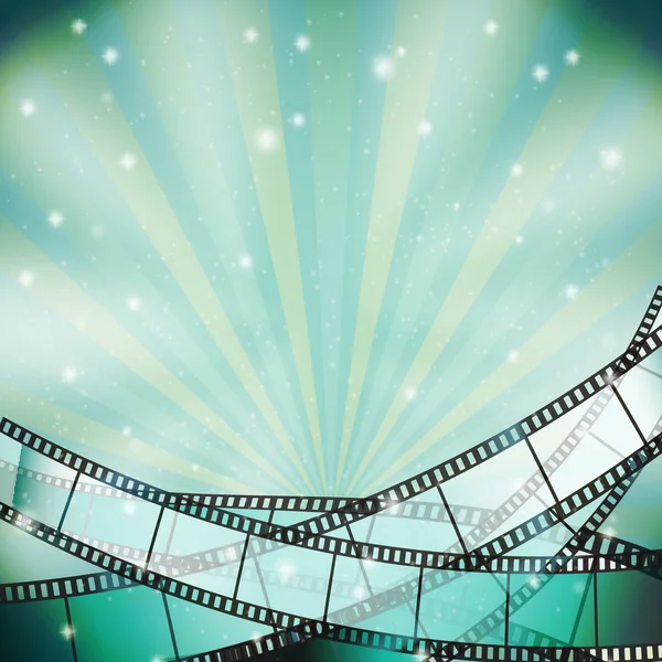 Background with retro filmstrip and stars — Stock Vector © Ghenadie ...