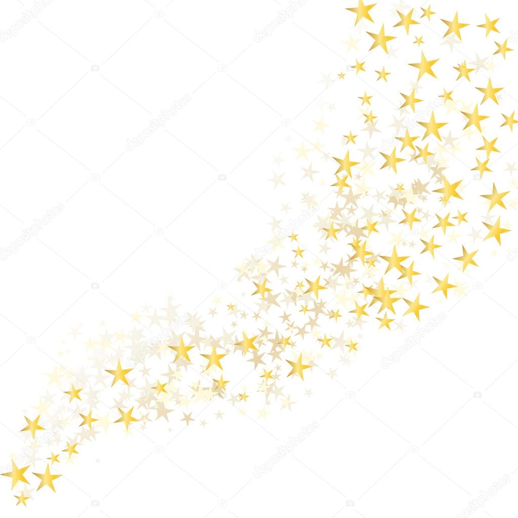 Golden stars flowing over white background Stock Vector by ©Ghenadie ...