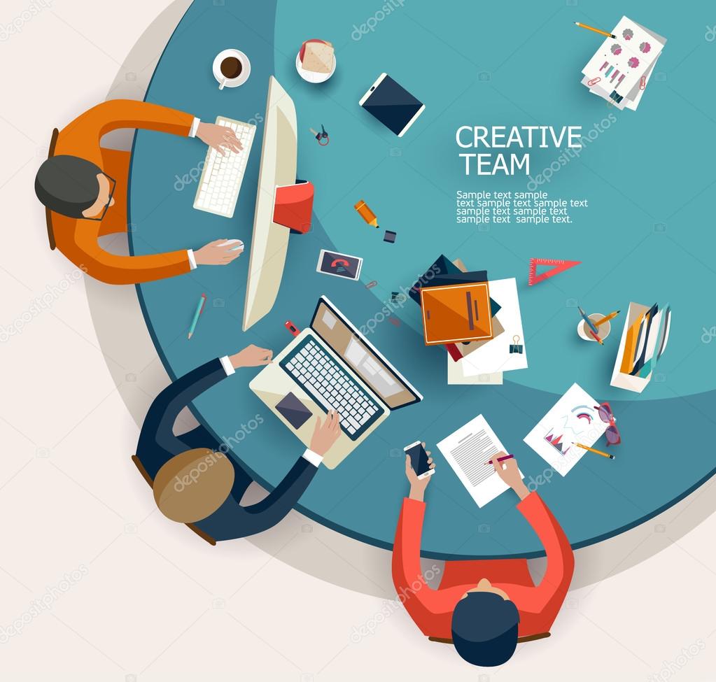 Creative Team. Stock Illustration by ©theromb #53701483