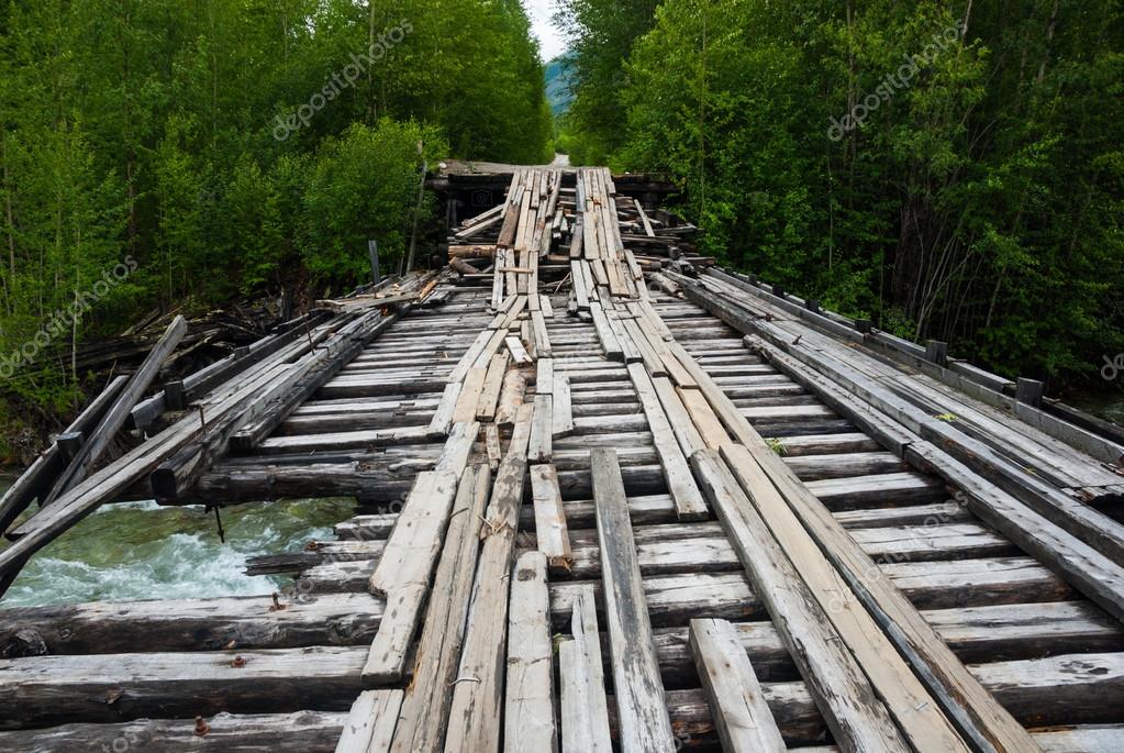 Old broken bridge Stock Photo by ©shkonst 93608728