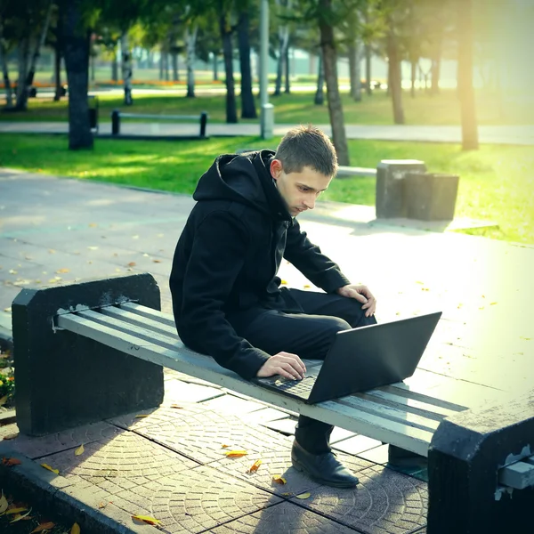 Young Man with Laptop - Stock Image - Everypixel