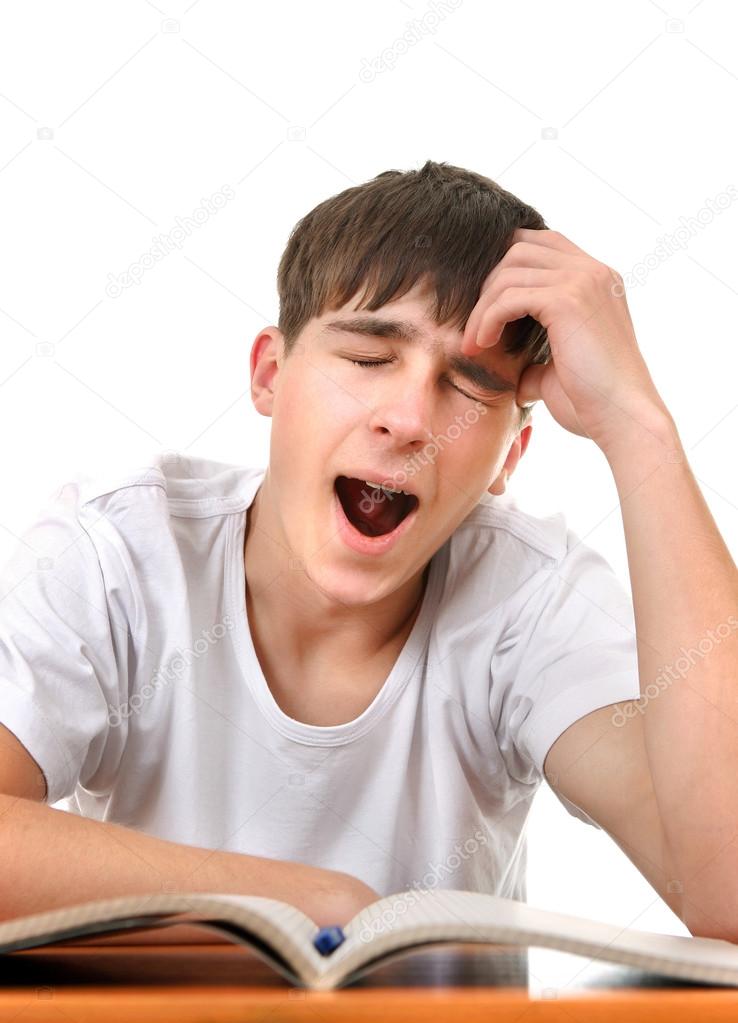 Student yawning Stock Photo by ©sabphoto 86529324