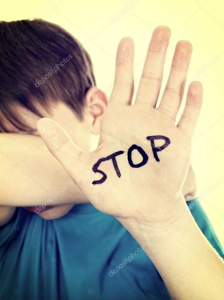 Kid Stop Abuse — Stock Photo © sabphoto #89366768