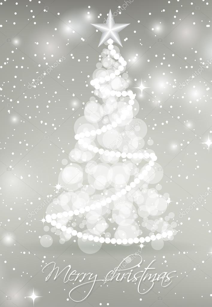 Silver Christmas Tree Wallpaper