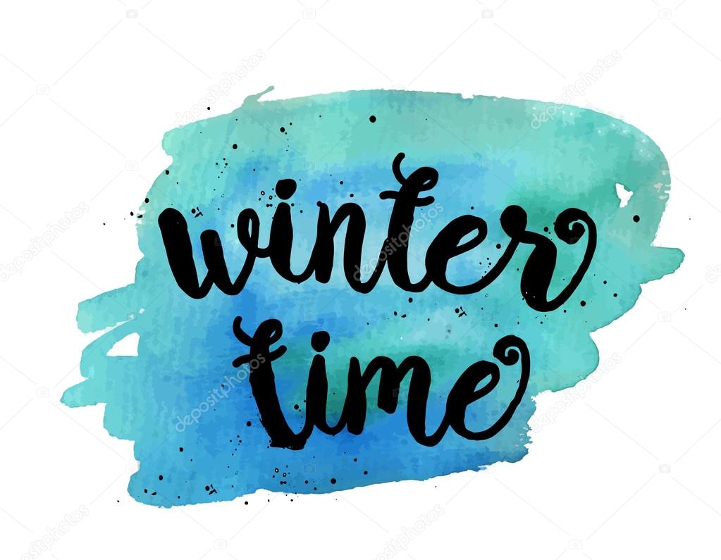 Winter time. Inspirational motivational quote. Stock Vector by ...