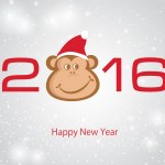 Happy New Year 2016 year of the monkey Stock Illustration by ©tieulong ...