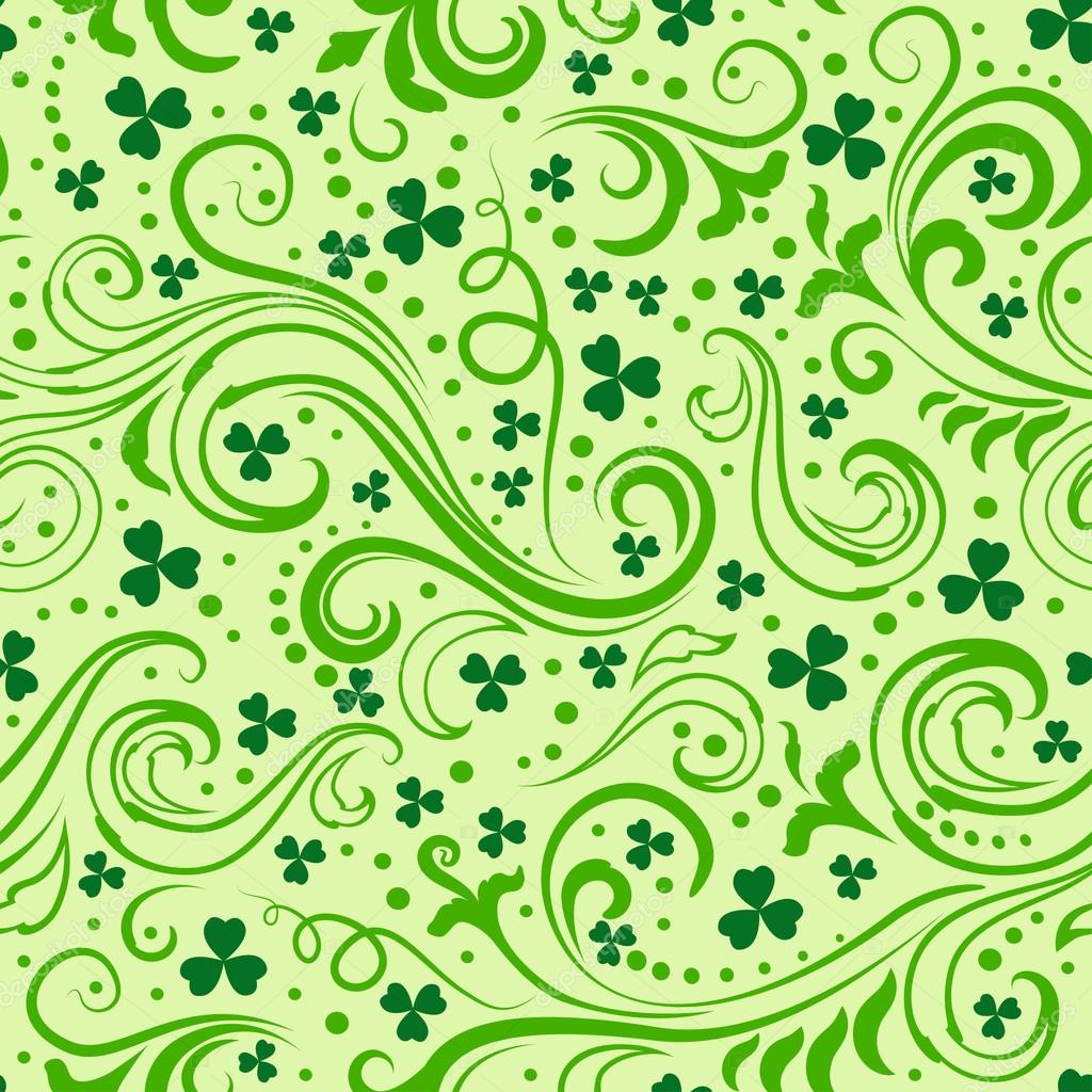 Green clover backgrounds Stock Vector by ©de-kay 100027396