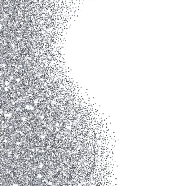 Silver glitter textured border — Stock Vector © de-kay #100030058