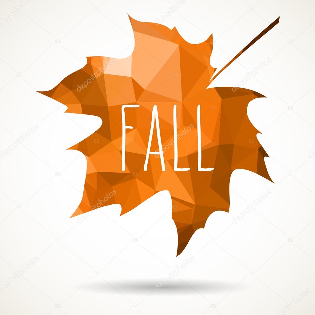 Fall triangular maple leaf Stock Vector Image by ©de-kay #120020654