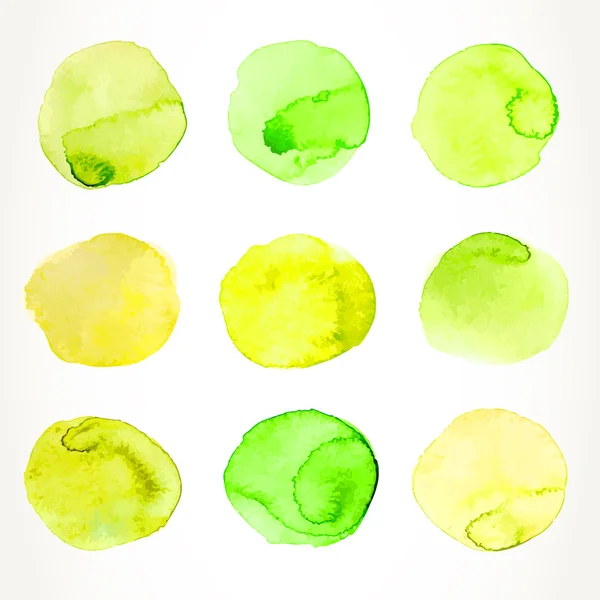 Green watercolor circles Stock Vector by ©de-kay 76504935