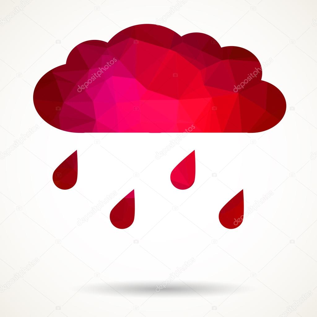 Red triangular cloud Stock Vector by ©de-kay 91415054