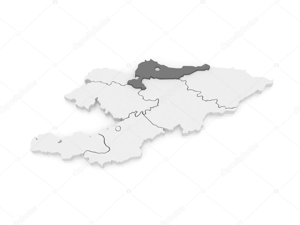 Map of Chui. Kyrgyzstan. — Stock Photo © Tatiana53 #62218789