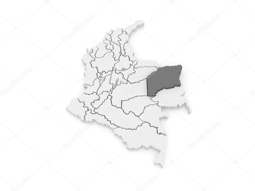 Map of Vichada. Colombia. — Stock Photo © Tatiana53 #62219689