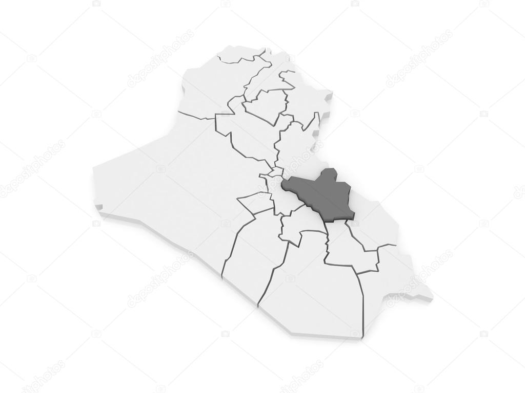 Map of Wasit. Iraq. — Stock Photo © Tatiana53 #62221063