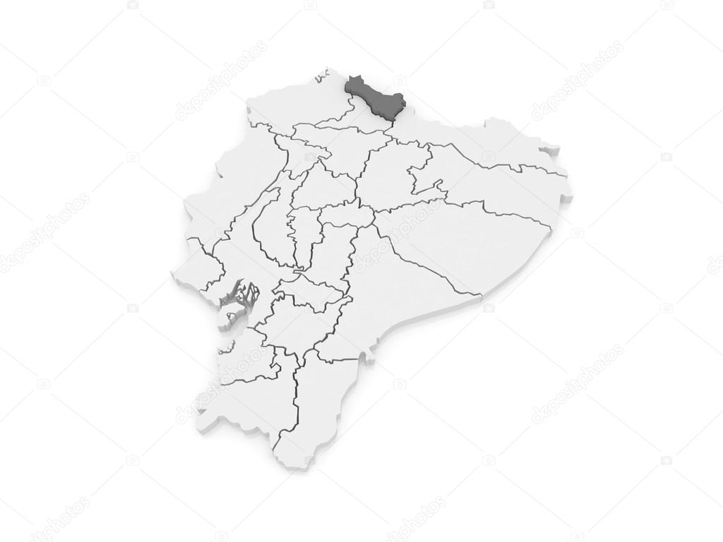 Map of Carchi. Ecuador. — Stock Photo © Tatiana53 #62223087