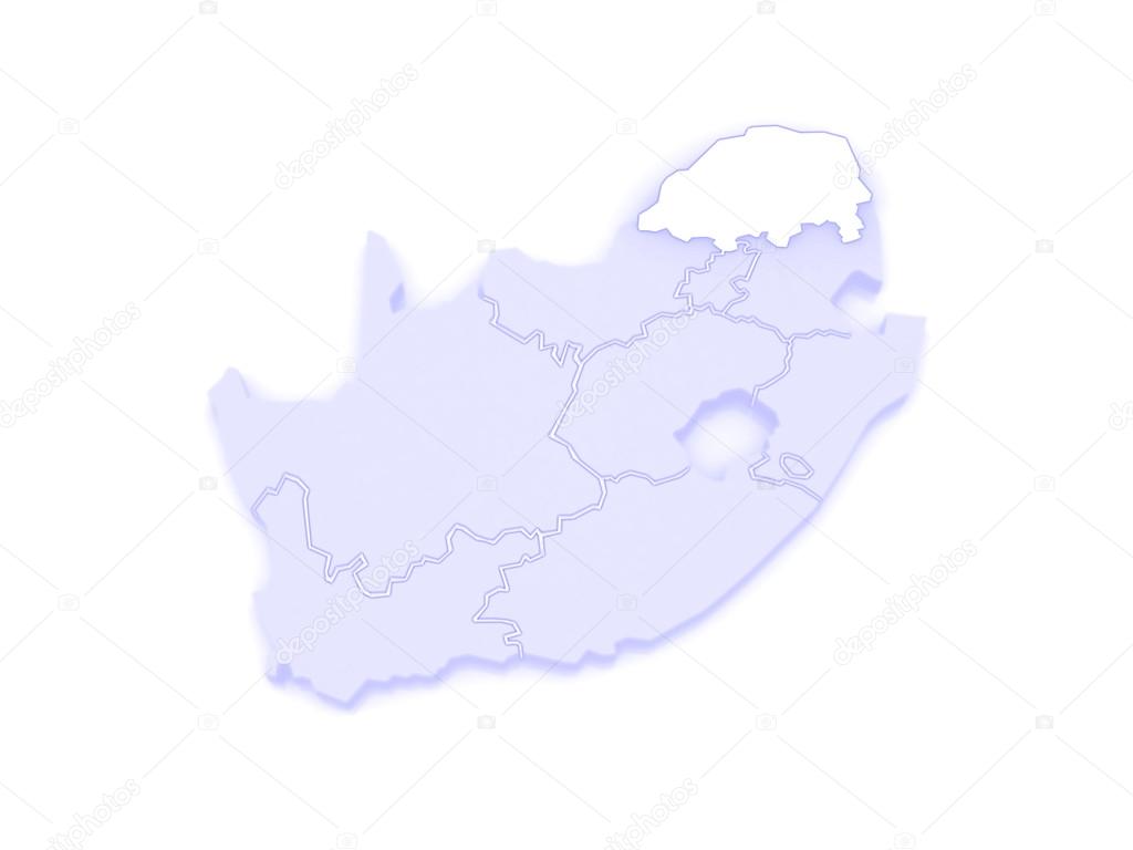 Map of Limpopo (Polokwane). South Africa. Stock Illustration by ...