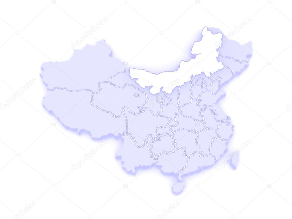 mongolia on a map of china