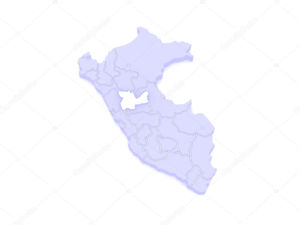 Map of Huanuco. Peru. — Stock Photo © Tatiana53 #62404059