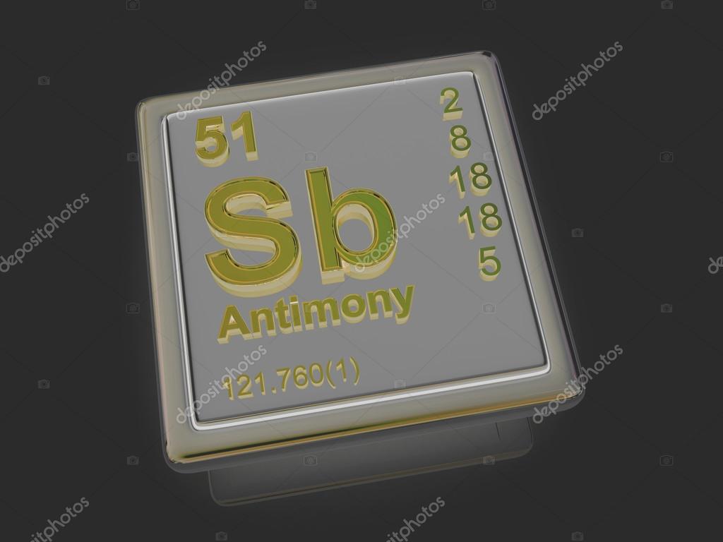 Antimony. Chemical element. — Stock Photo © Tatiana53 #65471773