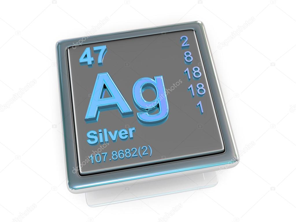 Silver. Chemical element. — Stock Photo © Tatiana53 #66008815
