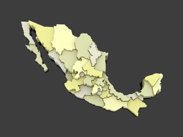 Three-dimensional map of Mexico. — Stock Photo © Tatiana53 #65479615